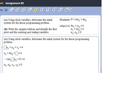 Solved Using Slack Variables Determine The Initial System
