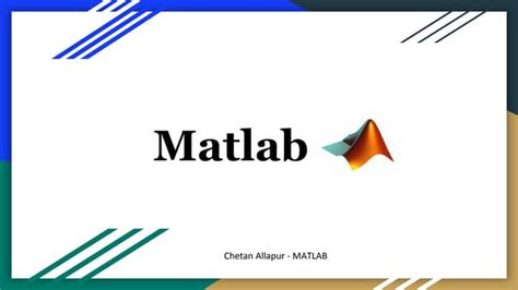 Matlab Presentation On Matlab Pdf