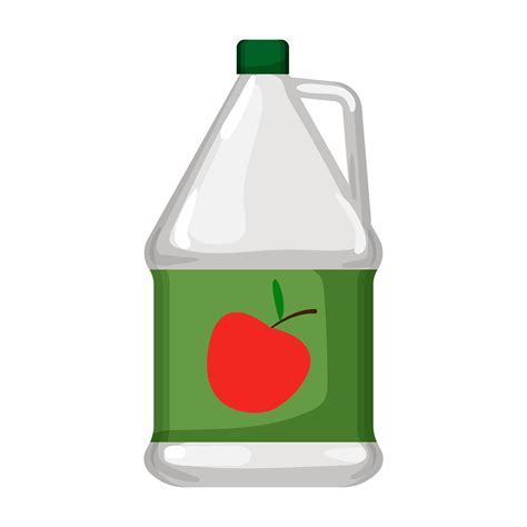 Natural Vinegar Bottle Cartoon Vector Illustration 17590928 Vector Art