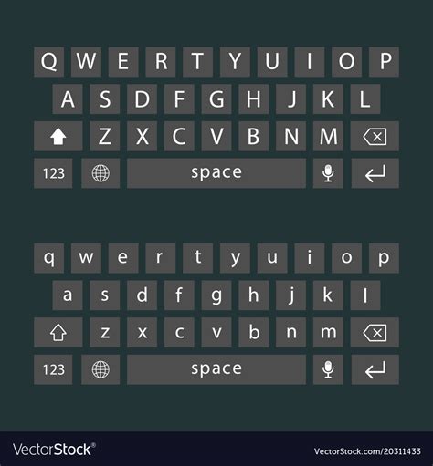 Modern Keyboard Of Smartphone Alphabet Royalty Free Vector