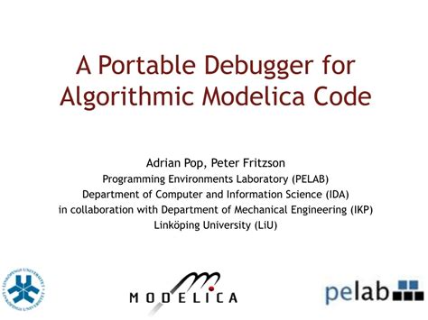 Ppt A Portable Debugger For Algorithmic Modelica Code Powerpoint