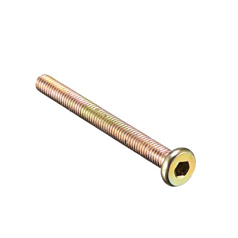 M6x60mm Furniture Bolt Nut Hex Socket Round Head Screw Zinc Plated 10