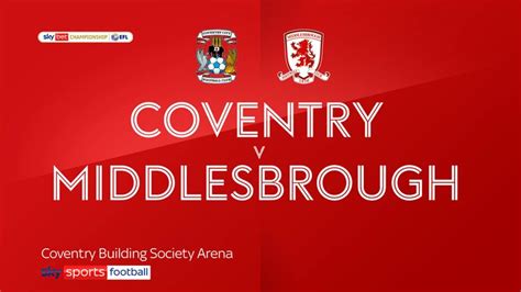 Coventry 2 0 Middlesbrough Viktor Gyokeres And Martyn Waghorn Steer