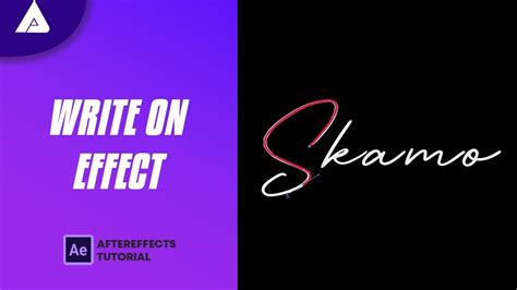 After Effects Tutorial Handwriting Effect Animation Youtube