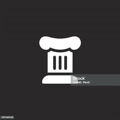 列圖示用於網站設計和移動應用開發的填充列圖示在黑色背景上隔離的填充書集合中的列圖示向量圖形及更多剪裁圖圖片 剪裁圖 博物館 古老的