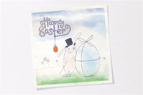 Happy Easter Funny Bunny By Darthvector Thehungryjpeg