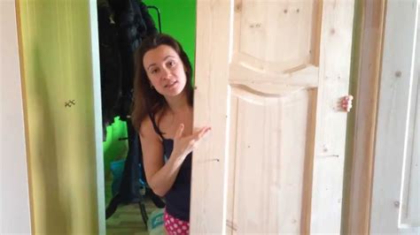 Как сделать вешалку для одежды из сосновой двери креативное оформление прихожей Youtube