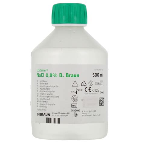 Solution Irrigation 0 9 Nacl B Braun Ecotainer Sérum Physiologique