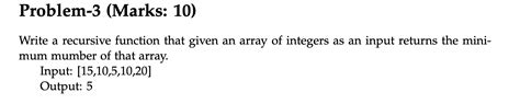 Solved Write A Recursive Function That Given An Array Of