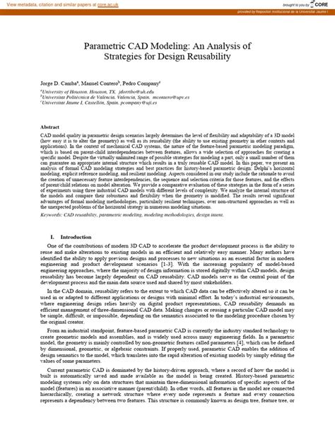 parametric cad modeling an analysis of strategies for design