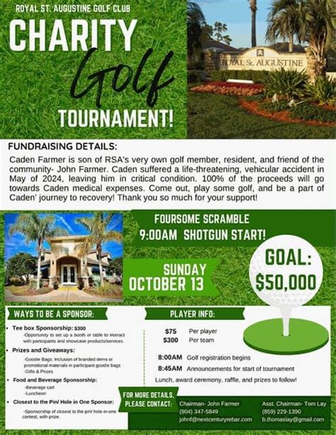 Charity Golf Tournament Foursome Scramble Royal St Augustine Golf