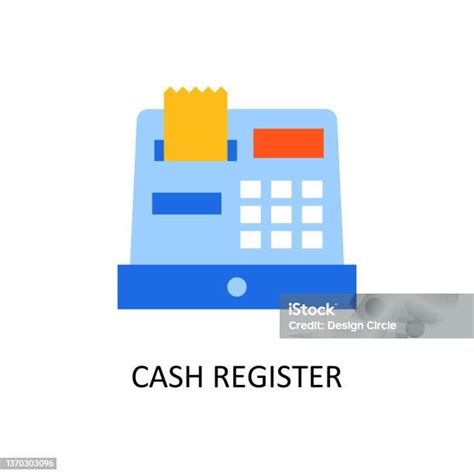 금전 등록기 벡터 플랫 아이콘 디자인 일러스트레이션 화이트 백그라운드 Eps 10 파일에 은행 및 지불 기호 계산원에 대한 스톡 벡터 아트 및 기타 이미지 Istock
