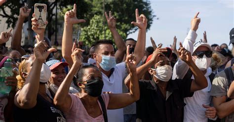 Cubans Denounce ‘misery In Biggest Protests In Decades The New York