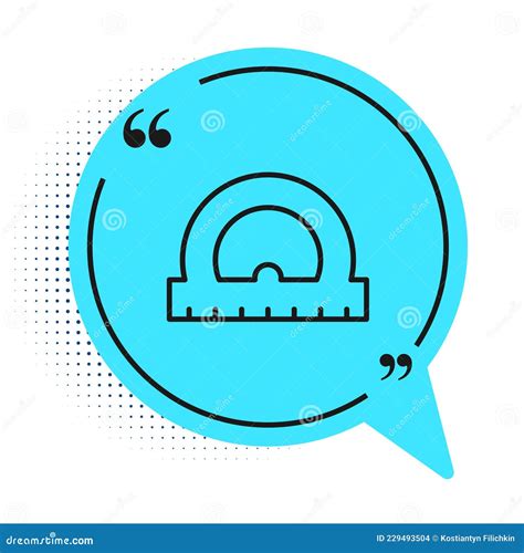 Black Line Protractor Grid For Measuring Degrees Icon Isolated On White Background Tilt Angle