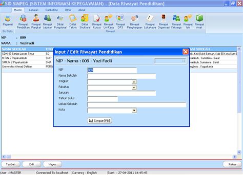 Aplikasi Sistem Informasi Kepegawaian Full Size BEST
