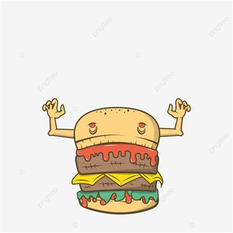 정크 푸드 공격 무서운 햄버거 클립 아트 괴물 요리사 Png 일러스트 및 벡터 에 대한 무료 다운로드 Pngtree