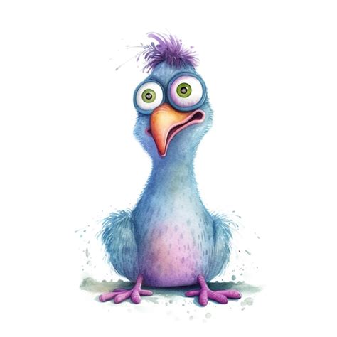 Un pájaro azul con ojos verdes y un pico morado está sentado sobre un