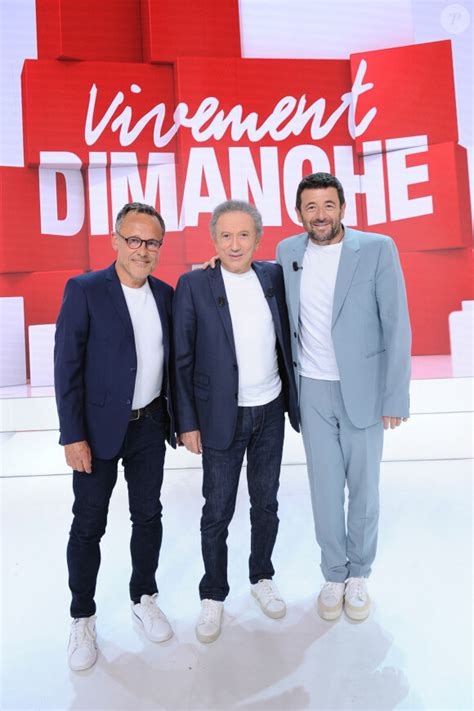 Photo Exclusif Emmanuel Chaunu Michel Drucker Et Patrick Bruel