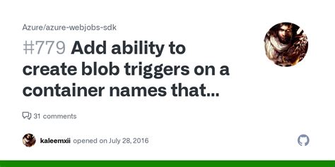 Add Ability To Create Blob Triggers On A Container Names That Match A Pattern Issue