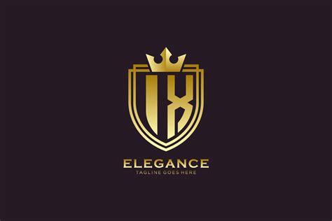 Initial Ix Elegant Luxury Monogram Logo Or Badge Template With Scrolls