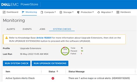 Powerstore Active Alerts Detected By Health Checks Dell Us