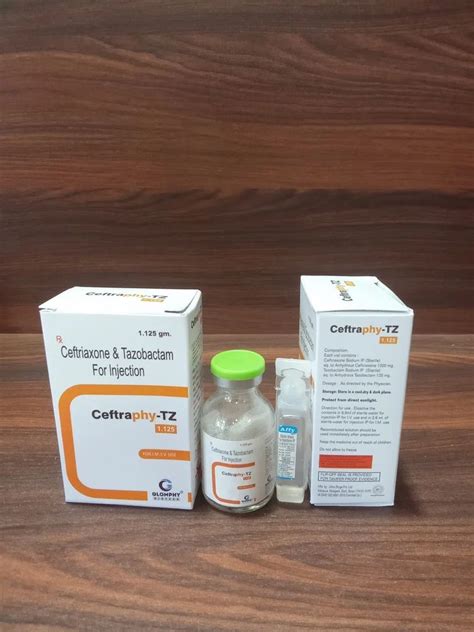 Ceftraphy Tz 1125 Ceftriaxone Tazobactam Injection Vial At Rs 170 Vial