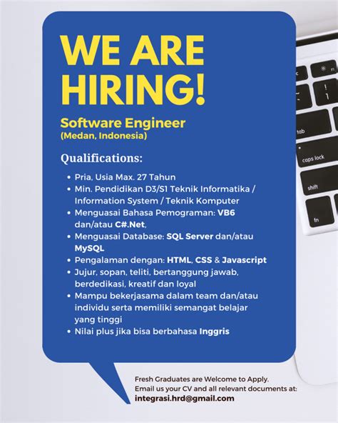 Lowongan Kerja Software Engineer Lowongan Kerja Medan Dan Sekitarnya