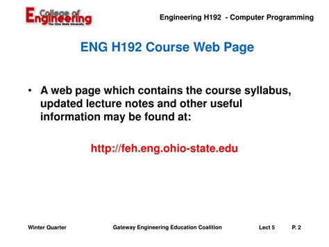 Ppt Basics Of C Programming Winter Quarter Lecture Notes Powerpoint