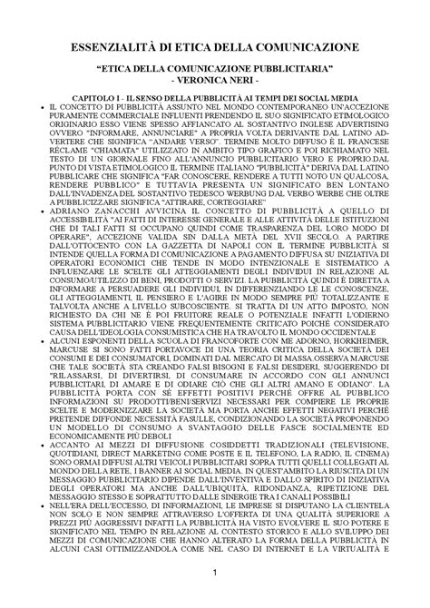 Riassunto Etica Della Comunicazione Schemi E Mappe Concettuali Di