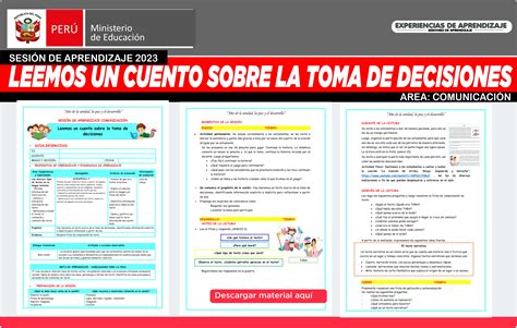 Sesion de aprendizaje de comunicación Leemos un cuento sobre la toma