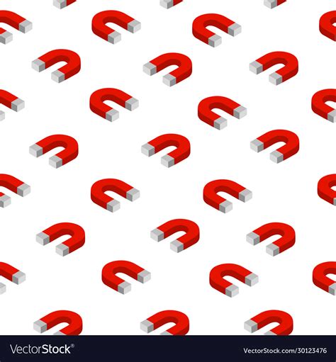 Magnet Seamless Pattern Background Seamless Magne Vector Image