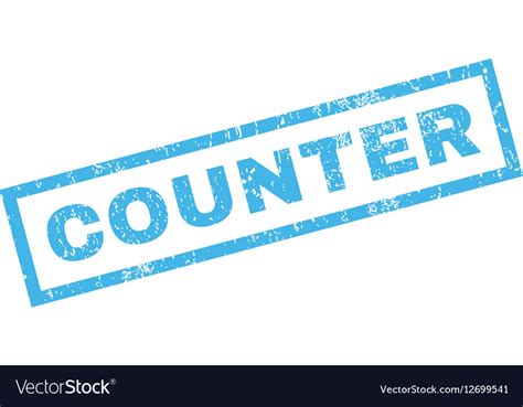 Counter Rubber Stamp Royalty Free Vector Image