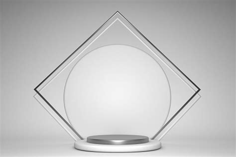 연단과 최소한의 제품 장면 추상적 기하학적 모양의 3d 회색 렌더링 0명에 대한 스톡 사진 및 기타 이미지 0명 3차원