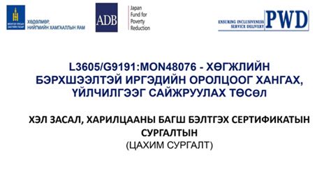 Хэл засалч харилцааны багш бэлтгэх цахим сургалт Хөгжлийн бэрхшээлтэй иргэдийн оролцоог