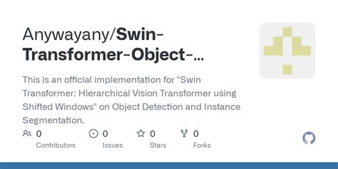 github anywayany swin transformer object detection this is an