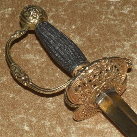 gilded German Smallsword 18th C Antique Weapon Store