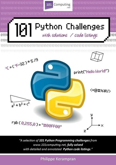 101 Python Challenges With Solutions Code Listings Von Philippe Kerampran 2017 Taschenbuch