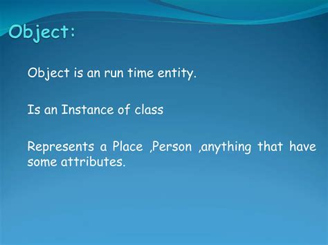 Introduction To Object Oriented Programmingppt