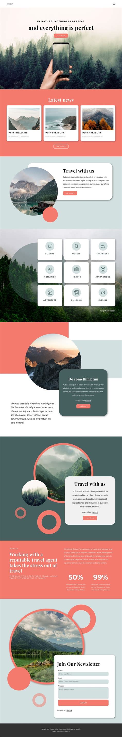 Nature Travel Gifts HTML Template By Nicepage