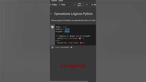 Operadores Lógicos Do Python And Or Not Python Aprenderpython Cienciadedados Youtube