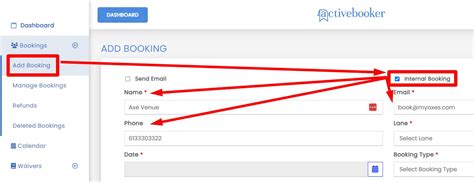 Internal Booking Information Active Booker Knowledgebase