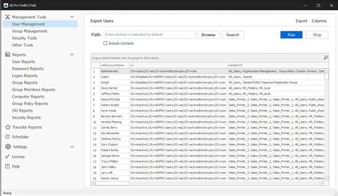 Active Directory User Export Tool Active Directory Pro