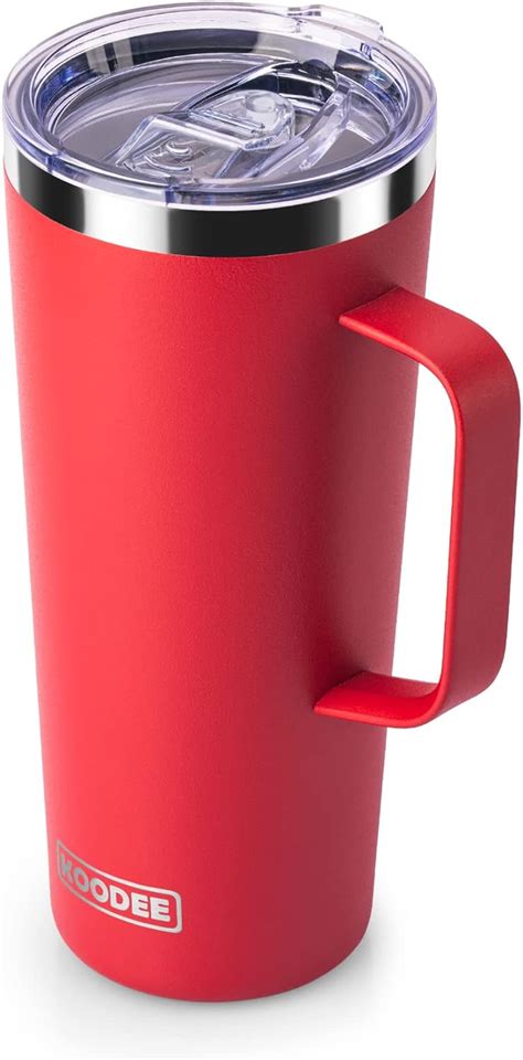 Buy Koodee Coffee Mug With Lid Oz Insulated Coffee Travel Mug With Handle Stainless Steel