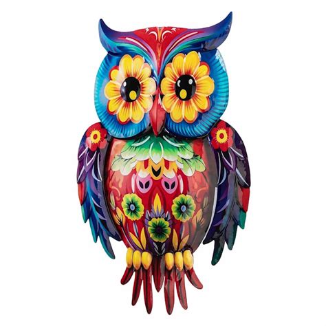 Talavera Metal Owl Outdoor Wall Decor 11 At Home