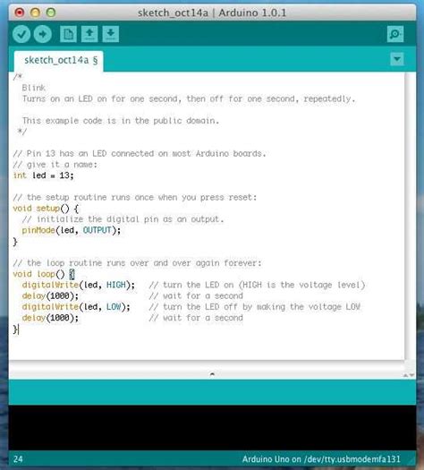 Abrir Y Cerrar Su Primer Arduino Proyecto Paso Cargar Sketch En Arduino Askix