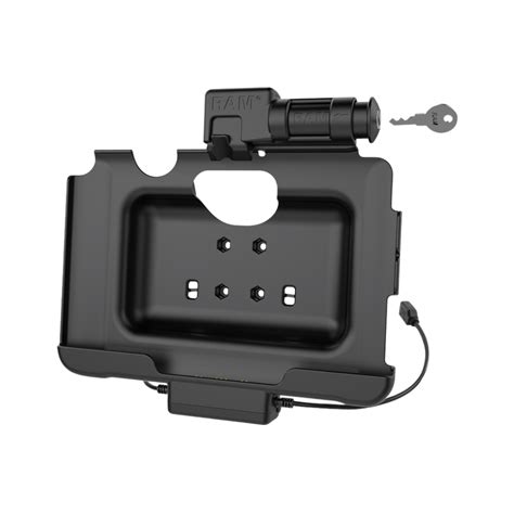 Ram Key Lock Powered Data Cradle For Tab Active Pro Impulse Wireless
