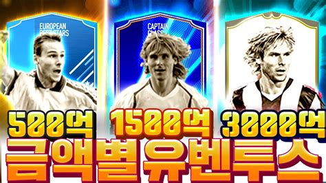 500억~3천억 금액별 유벤투스 스쿼드 교과서 Youtube