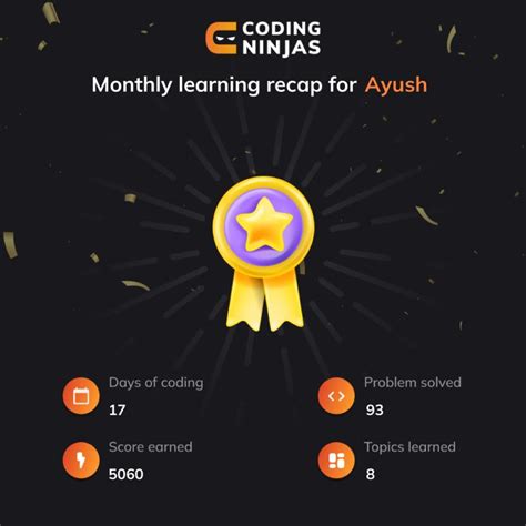 ayush singh on linkedin codingninjas achievements