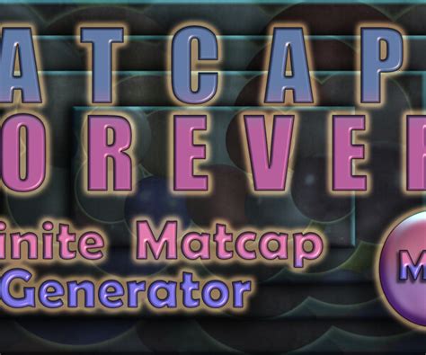 Artstation Matcaps Forever Infinite Mat Cap Generator Resources