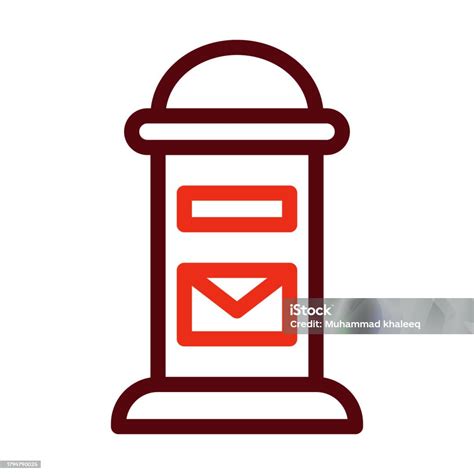 우체통 벡터 굵은 선 개인 및 상업적 사용을 위한 두 가지 색상 아이콘입니다 0명에 대한 스톡 벡터 아트 및 기타 이미지 0명 두꺼운 디자인 Istock